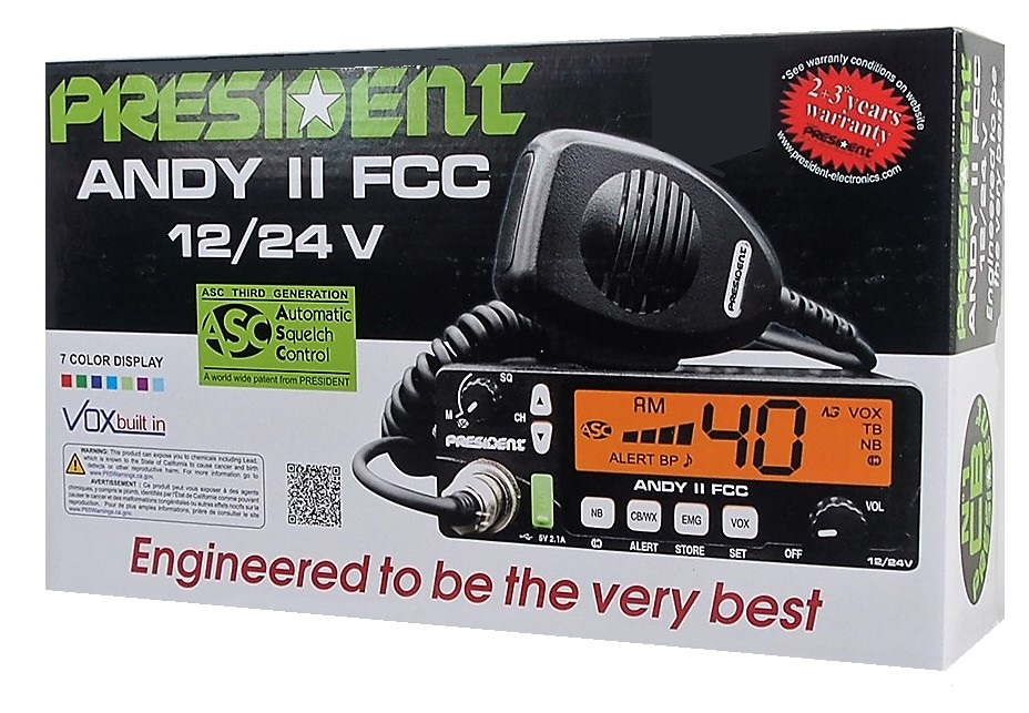 Maddison - Radio CB PRESIDENT ANDY II FCC 12-24 VDC